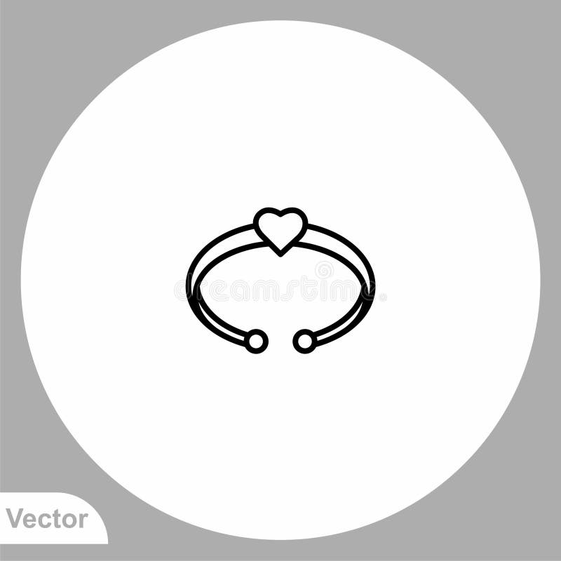 Bangle Vector Icon Sign Symbol Stock Vector - Illustration of elegance ...