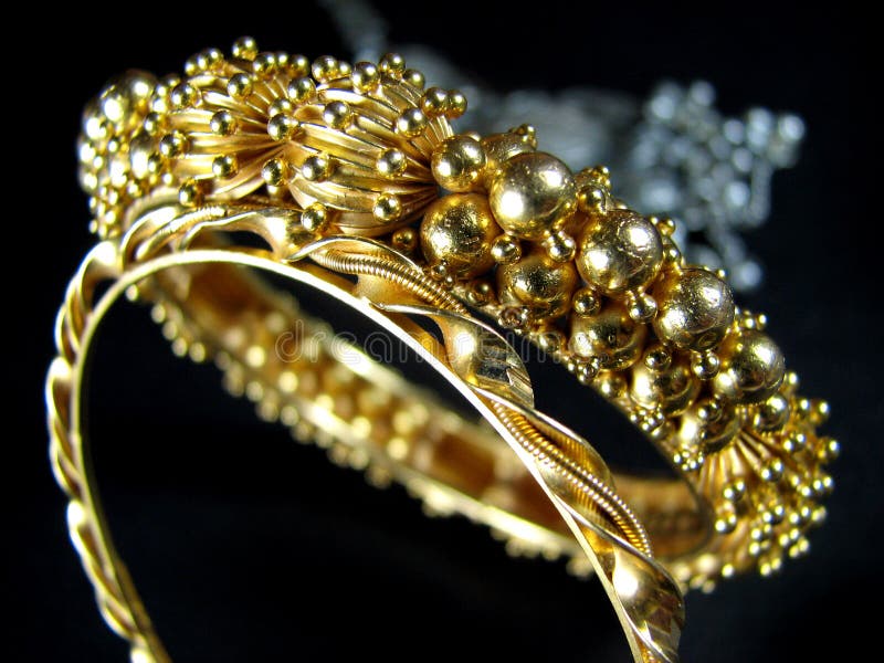 Bangles stock image. Image of gold, jewelery, necklace - 1320343
