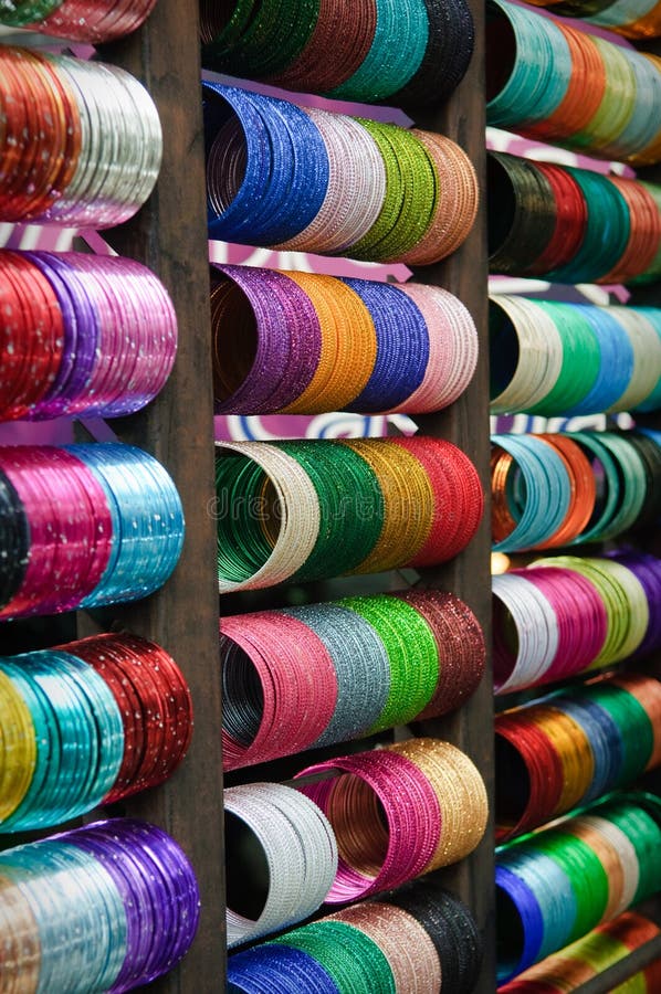 Multi Colored Bangles from India Stock Image - Image of decorated ...
