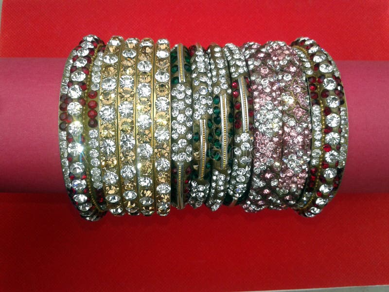 Bangles with Unique Colour Combinations Stock Photo - Image of ...