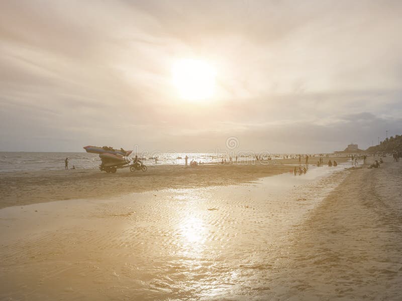 Bangsaen beach stock image. Image of bangsaen, chonburi - 76044367