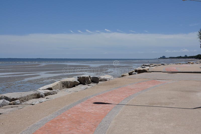 Bangsaen beach stock image. Image of relax, ocean, coast - 45600077
