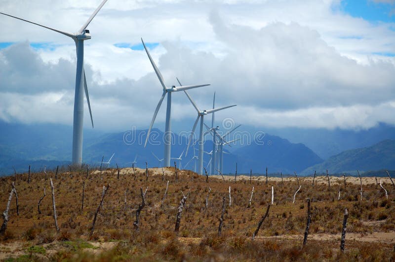 Bangui Wind Farm Windmills in Ilocos Norte, Philippines Stock Image ...