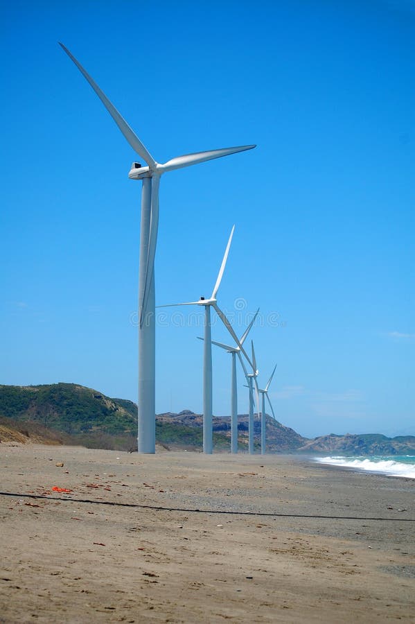 Bangui Wind Farm Windmills in Ilocos Norte, Philippines Stock Photo ...