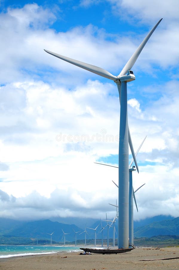 Bangui Wind Farm Windmills in Ilocos Norte, Philippines Stock Photo ...