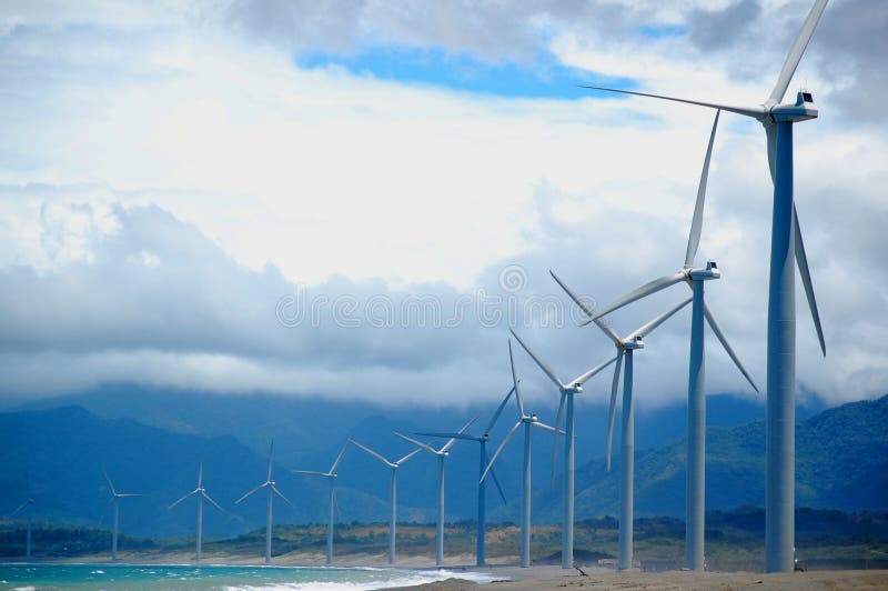 Bangui Wind Farm Windmills in Ilocos Norte, Philippines Stock Image ...