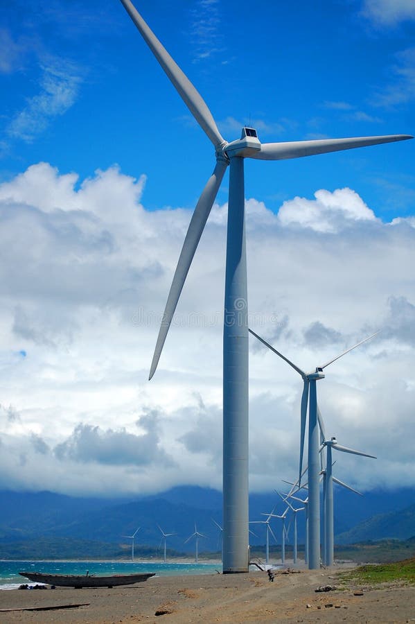 Bangui Wind Farm Windmills in Ilocos Norte, Philippines Stock Photo ...