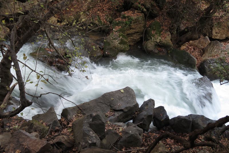 Banias Water Stream. Spring of River Hermon. Israel 2015 Stock Image ...