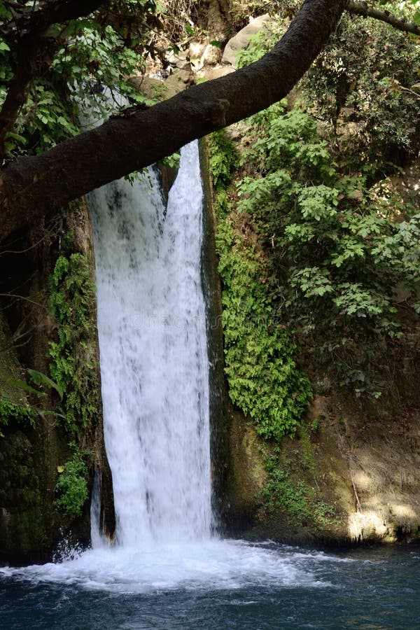Banias waterfall, Israel. stock image. Image of natural - 45232885