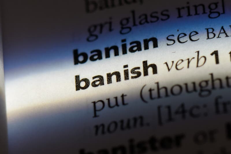 Banish stock photo. Image of info, word, paper, dictionary - 114404722