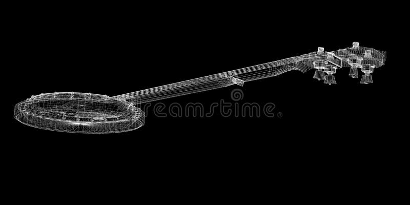 Banjo - 5 string stock illustration. Illustration of model - 48075043