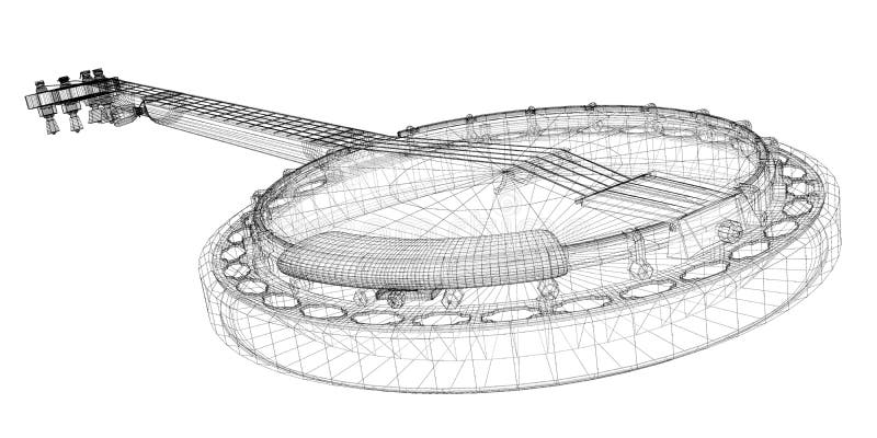 Banjo - 5 string stock illustration. Illustration of body - 48156669