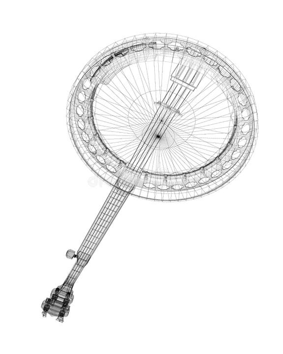 Banjo - 5 string stock illustration. Illustration of classic - 48156913