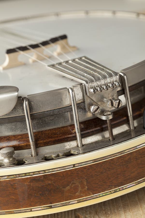 Banjo tailpiece stock photo. Image of music, strings - 81095358