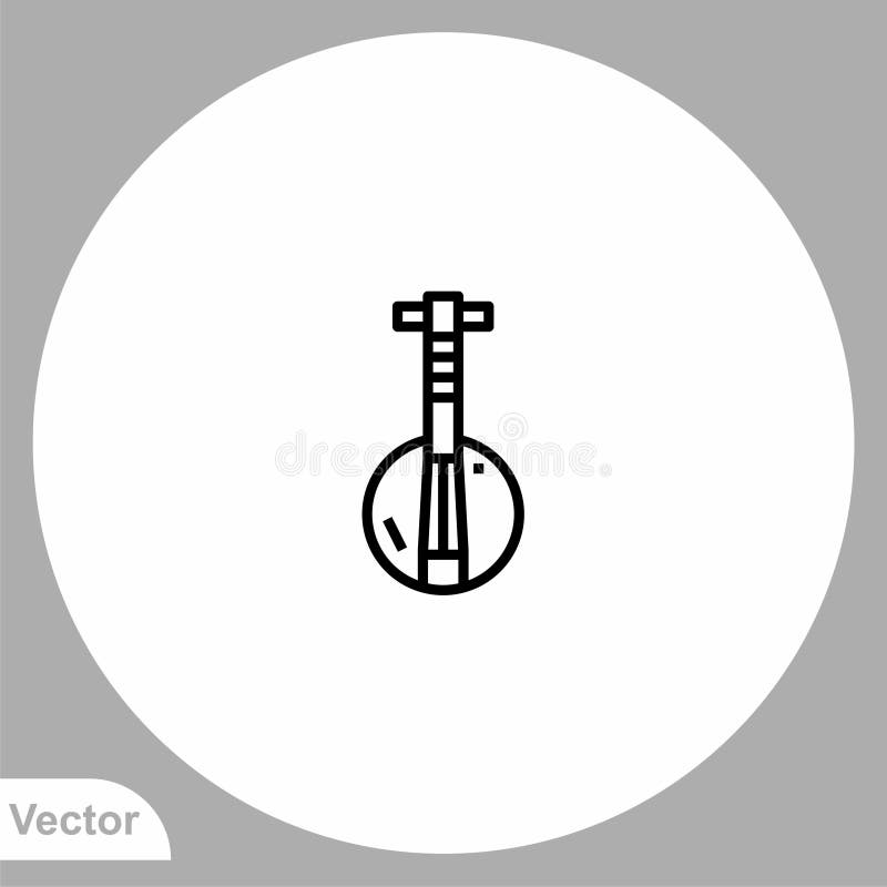 Banjo Sign Emoji Icon Illustration. Music Instrument Vector Symbol ...