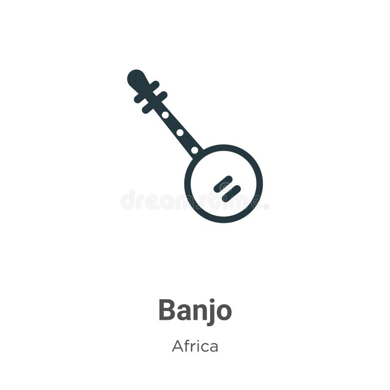 Banjo Vector Icon on White Background. Flat Vector Banjo Icon Symbol ...