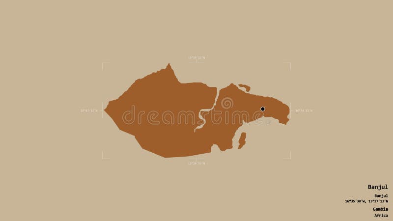 Banjul - Gambia. Bounding Box. Pattern Stock Illustration ...
