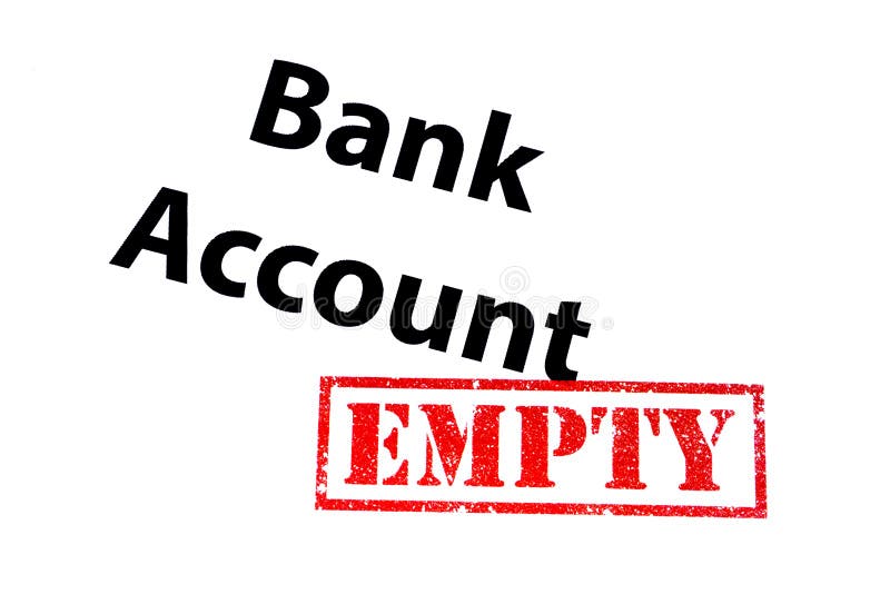 Bank Account Empty stock illustration. Illustration of loan - 180654482