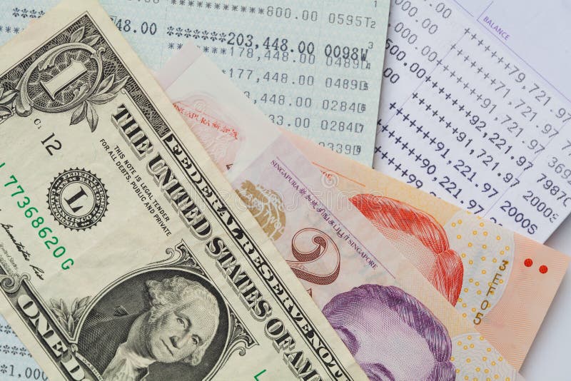 Bank Account Passbook and Dollar Stock Image - Image of check ...