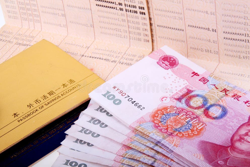 Bank account and RMB. stock photo. Image of encash, cost - 8091064