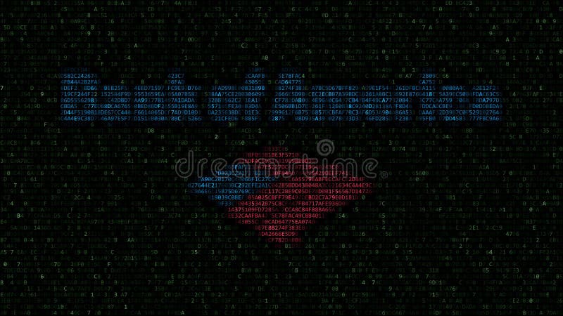 Bank of America Logo Made of Hexadecimal Symbols on Computer Screen ...