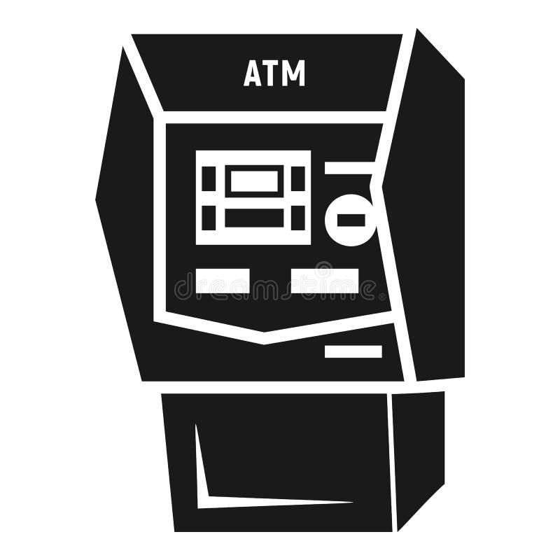 Bank Atm Icon, Simple Style Stock Vector - Illustration of hand ...