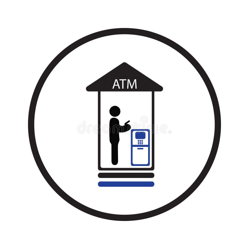 Bank ATM icon vector stock vector. Illustration of sign - 257197299
