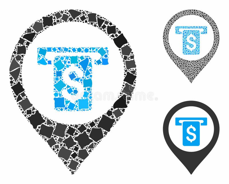 ATM Terminal Marker Decomposed Pixel Halftone Icon Stock Vector ... ATM Terminal Marker Decomposed Pixel Halftone Icon Stock Vector ...