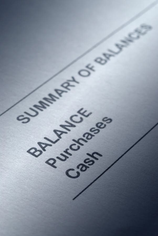Bank balance statement stock image. Image of banking, finance - 9189359