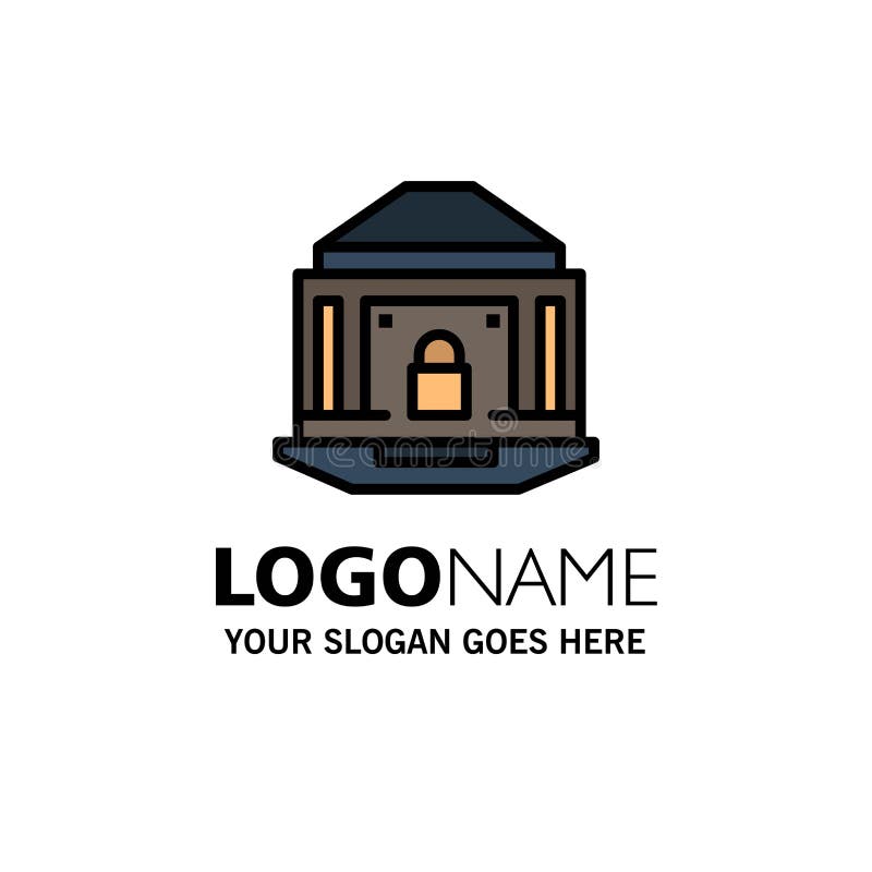 Bank, Banking, Internet, Lock, Security Business Logo Template. Flat ...