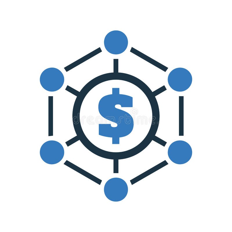 Banking Network. Hexagon Abstract Background with Lines, Polygons, and ...