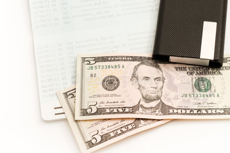 Bank book with dollar. stock image. Image of font, saving - 31406025