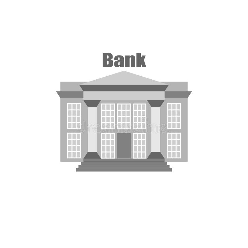 Bank Building Banking Financial Flat Front Vector Stock Vector ...