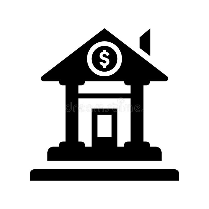 Bank, Building, Banking Icon. Black Vector Graphics Stock Vector ...