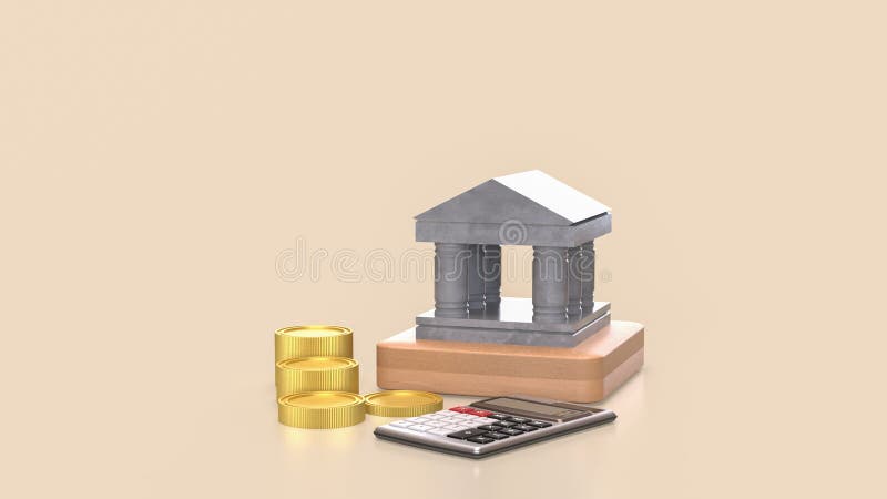 The Bank Building for Business Concept 3d Rendering Stock Illustration ...