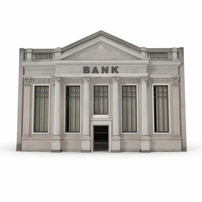 Facade Bank Building Columns Stock Illustrations – 500 Facade Bank ...