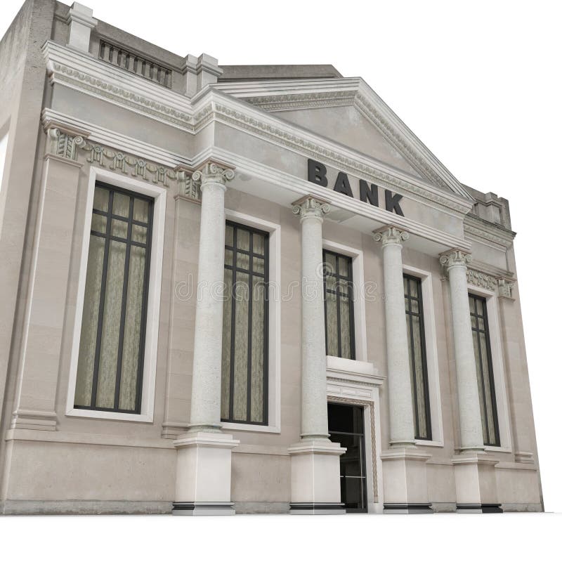 Facade Bank Building Columns Stock Illustrations – 489 Facade Bank ...
