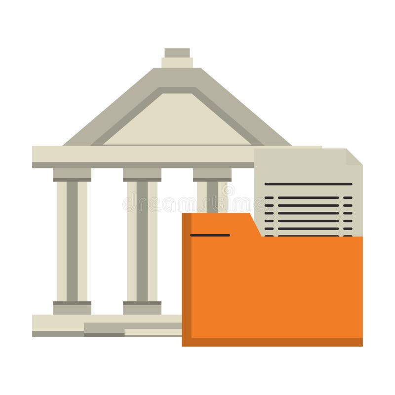 Document Bank Coin and Pen Icon. Tax and Financial Item. Vector Stock ...
