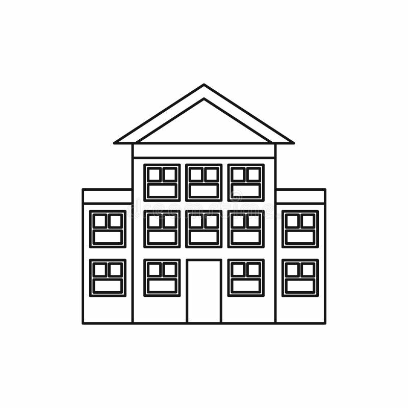 Bank Building Icon, Outline Style Stock Vector - Illustration of ... Bank Building Icon, Outline Style Stock Vector - Illustration of ...