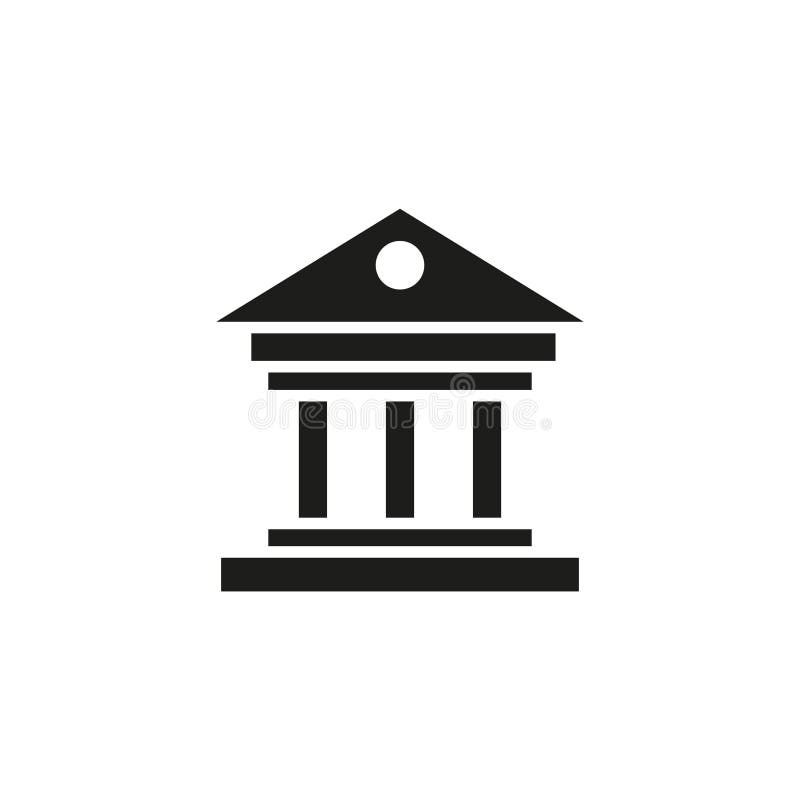 Bank Building Icon stock vector. Illustration of deposit - 380246353