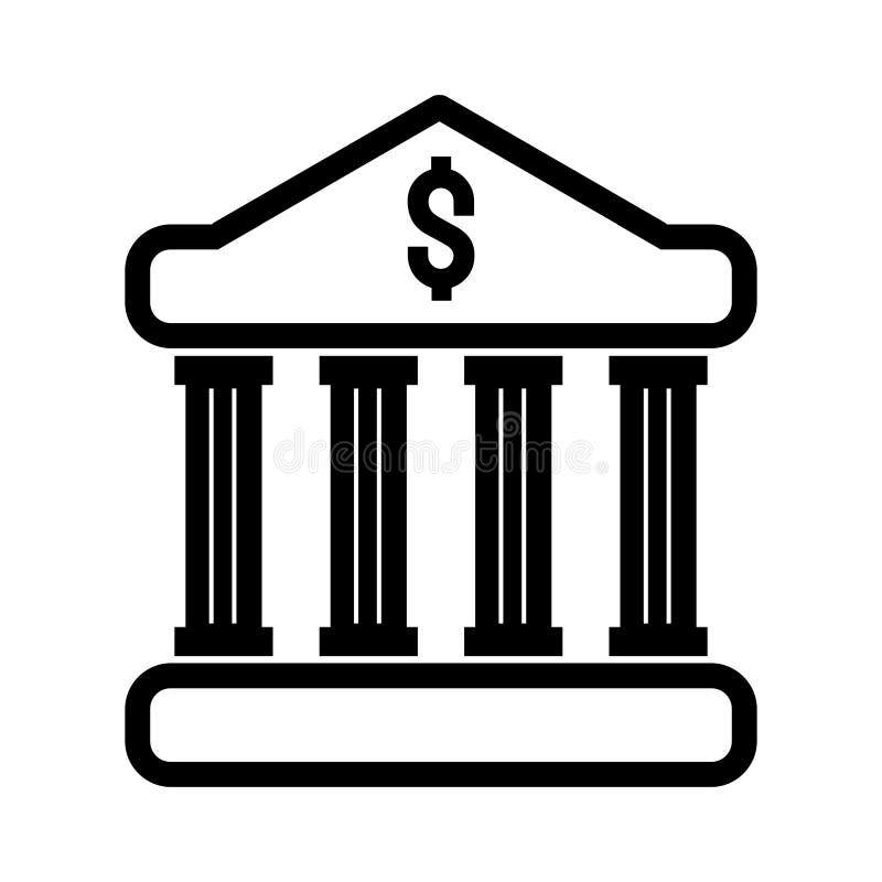 Bank building icon stock vector. Illustration of vector - 177617408