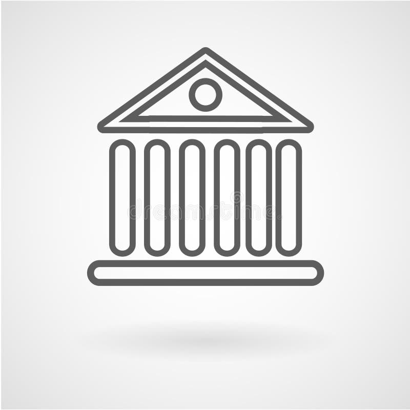 Bank building icon, vector stock vector. Illustration of application ...