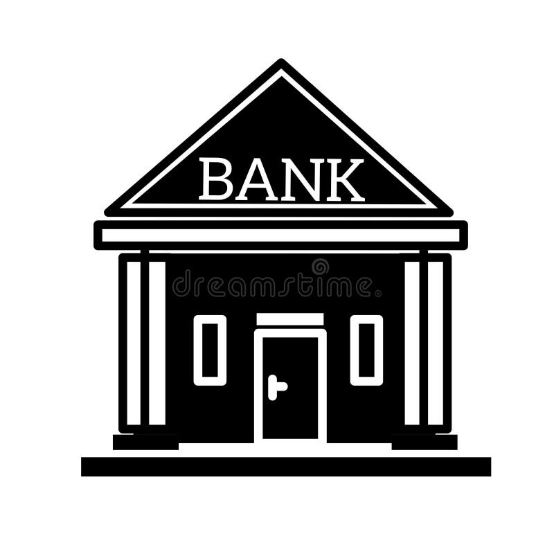 BANK Building Vector with Simple Design Stock Vector - Illustration of ...