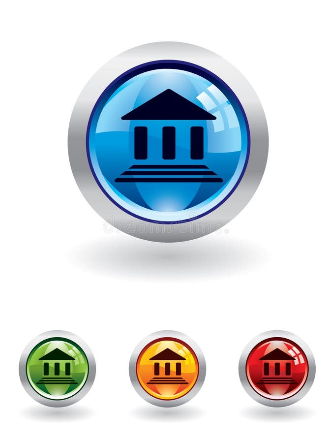 Bank button from series stock vector. Illustration of finance - 8035680