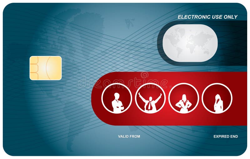 Red bank card. stock vector. Illustration of icon, business - 78734529