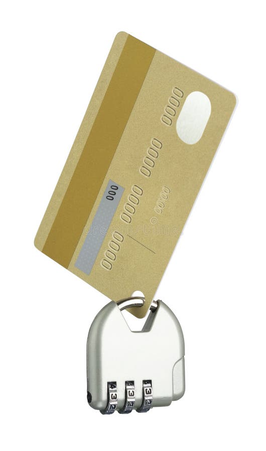 Bank Card with Code Padlock Stock Photo - Image of shopping, card ...