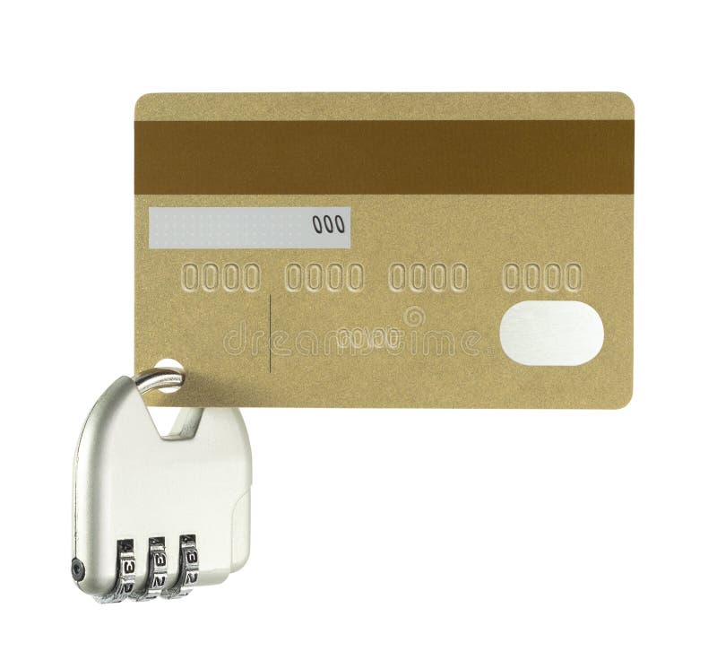 Bank Card with Code Padlock Stock Image - Image of protection, lock ...