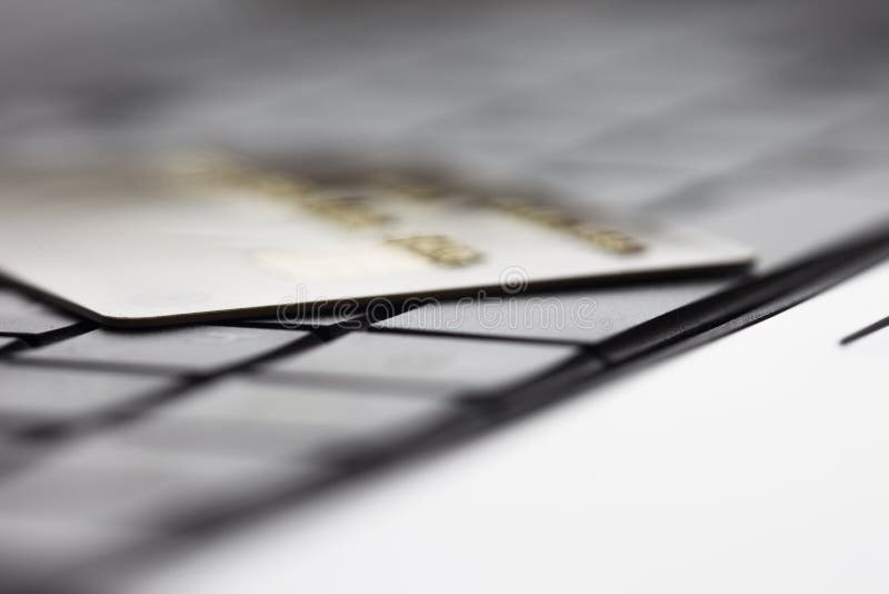 Bank Card on Computer Keyboard Stock Photo - Image of electronic ...