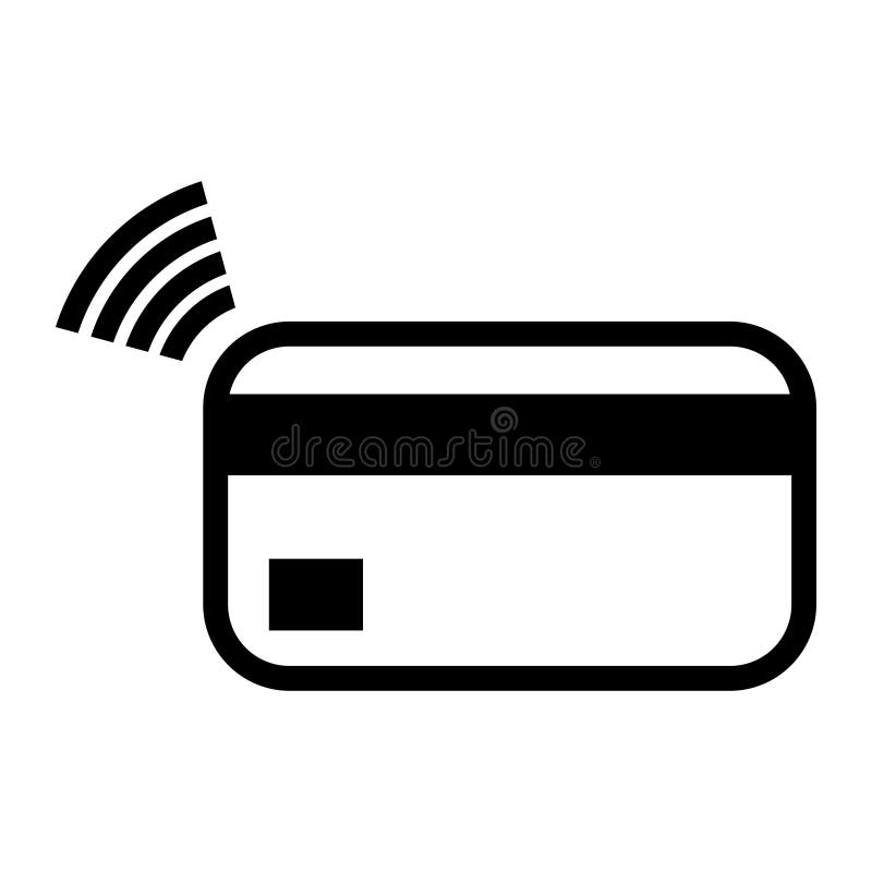 Bank card contactless icon stock vector. Illustration of pictogram ...