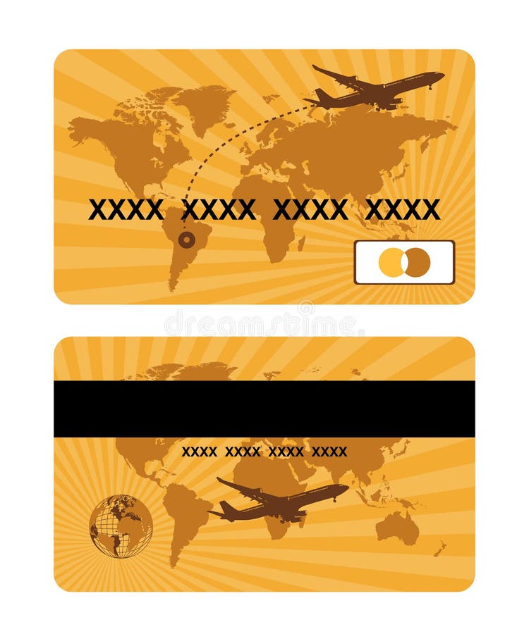 Bank Card Design, World Travel Stock Vector - Illustration of debit ...